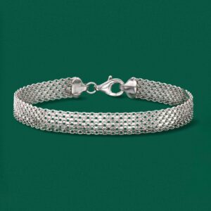 Ross-Simons Sterling Silver Bismark-Link Bracelet. 8 inches