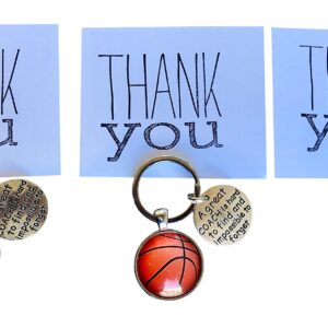 Harper Olivia PACK OF 3 Basketball Coach Appreciation KeyChain with Gift Packaging for your Coach gifts for Basketball coach multipack team gift! Great for multiple coaches for basketball player