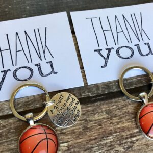 Harper Olivia PACK OF 3 Basketball Coach Appreciation KeyChain with Gift Packaging for your Coach gifts for Basketball coach multipack team gift! Great for multiple coaches for basketball player