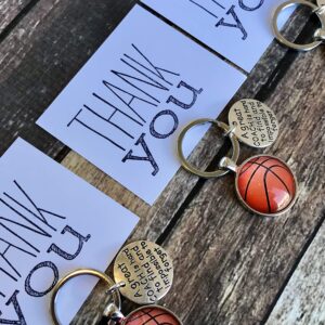 Harper Olivia PACK OF 3 Basketball Coach Appreciation KeyChain with Gift Packaging for your Coach gifts for Basketball coach multipack team gift! Great for multiple coaches for basketball player