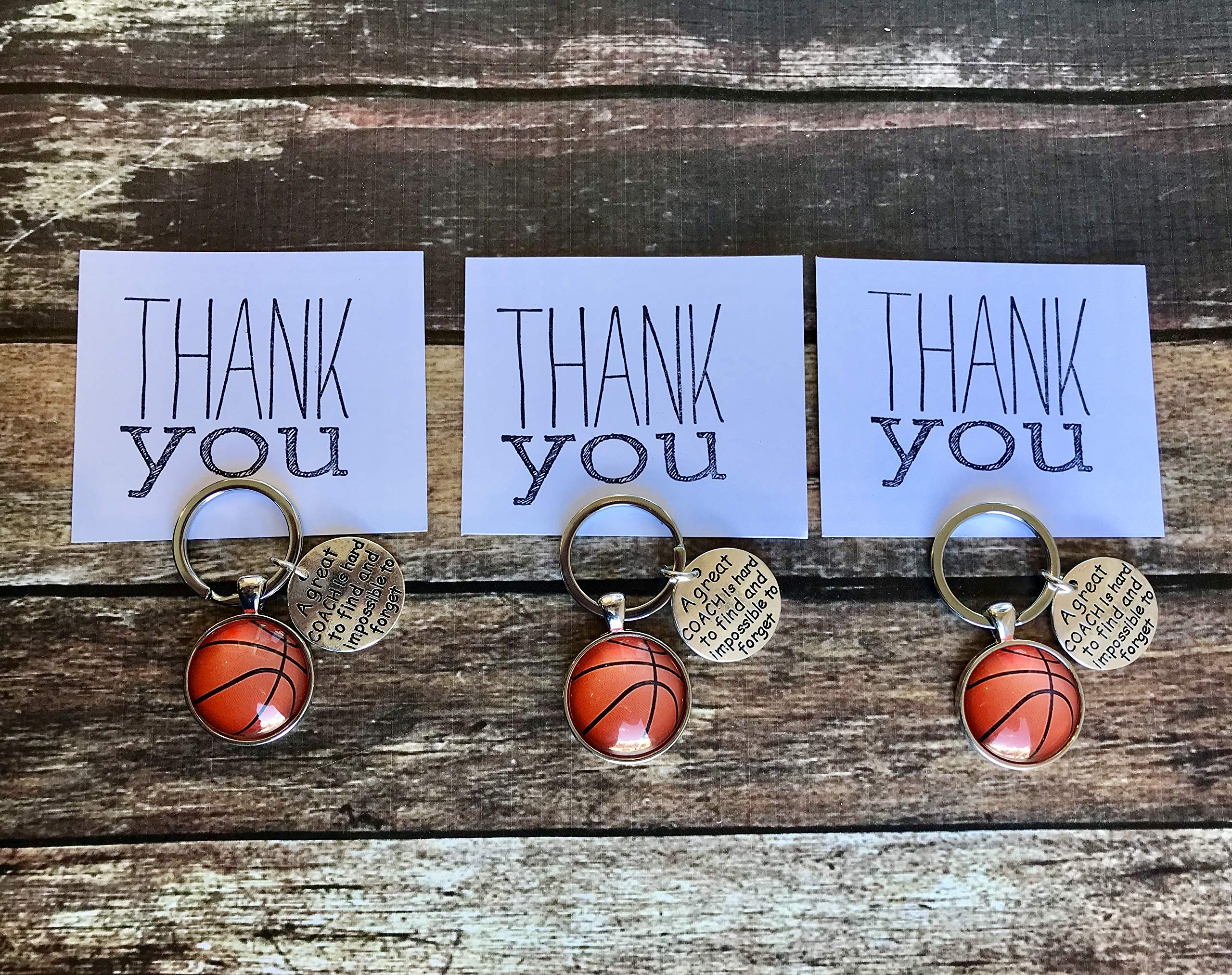 Harper Olivia PACK OF 3 Basketball Coach Appreciation KeyChain with Gift Packaging for your Coach gifts for Basketball coach multipack team gift! Great for multiple coaches for basketball player