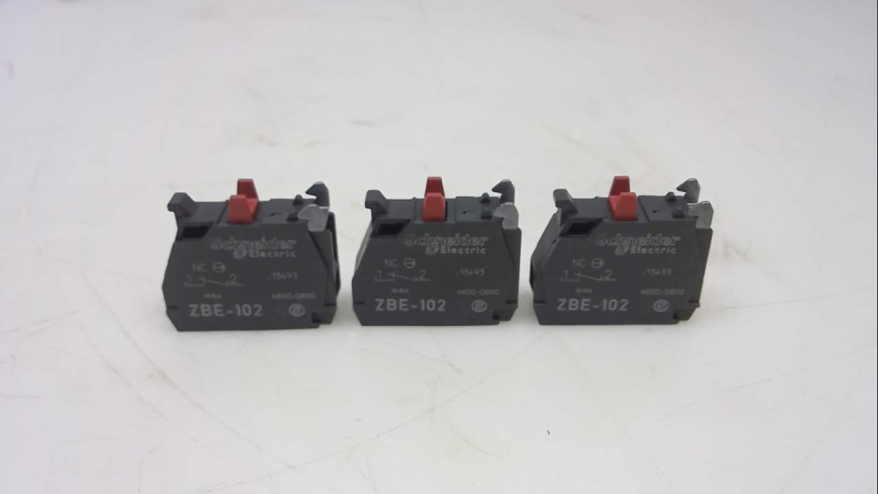 Schneider Electric Zbe-102 - Pack of 3 - Contact Block Zbe-102 - Pack of 3 -