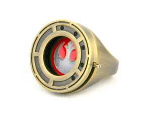 star wars the last jedi rose tico's prop replica resistance ring with shutter- size 7