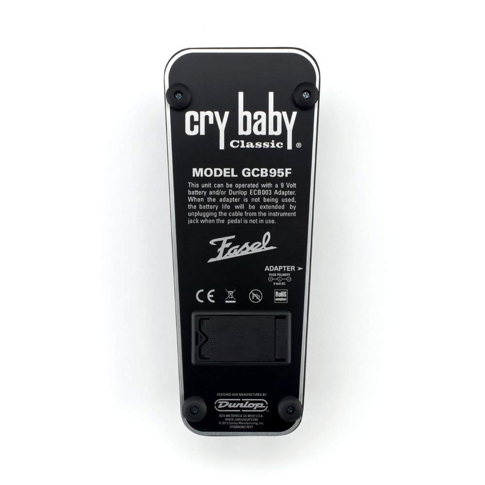 Dunlop GCB95F Cry Baby Classic Wah Pedal Bundle with 2 MXR Patch Cables and Dunlop Pick Pack