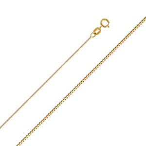 Ioka 14K Yellow Gold Dainty Angel Pendant Religious Charm with 0.5mm Box Chain Necklace For Women - 16"