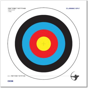 perfect strike archery targets. classic ops no. 005. archery paper targets. great for practice in the backyard or at the range. (12" x 12") 12 targets