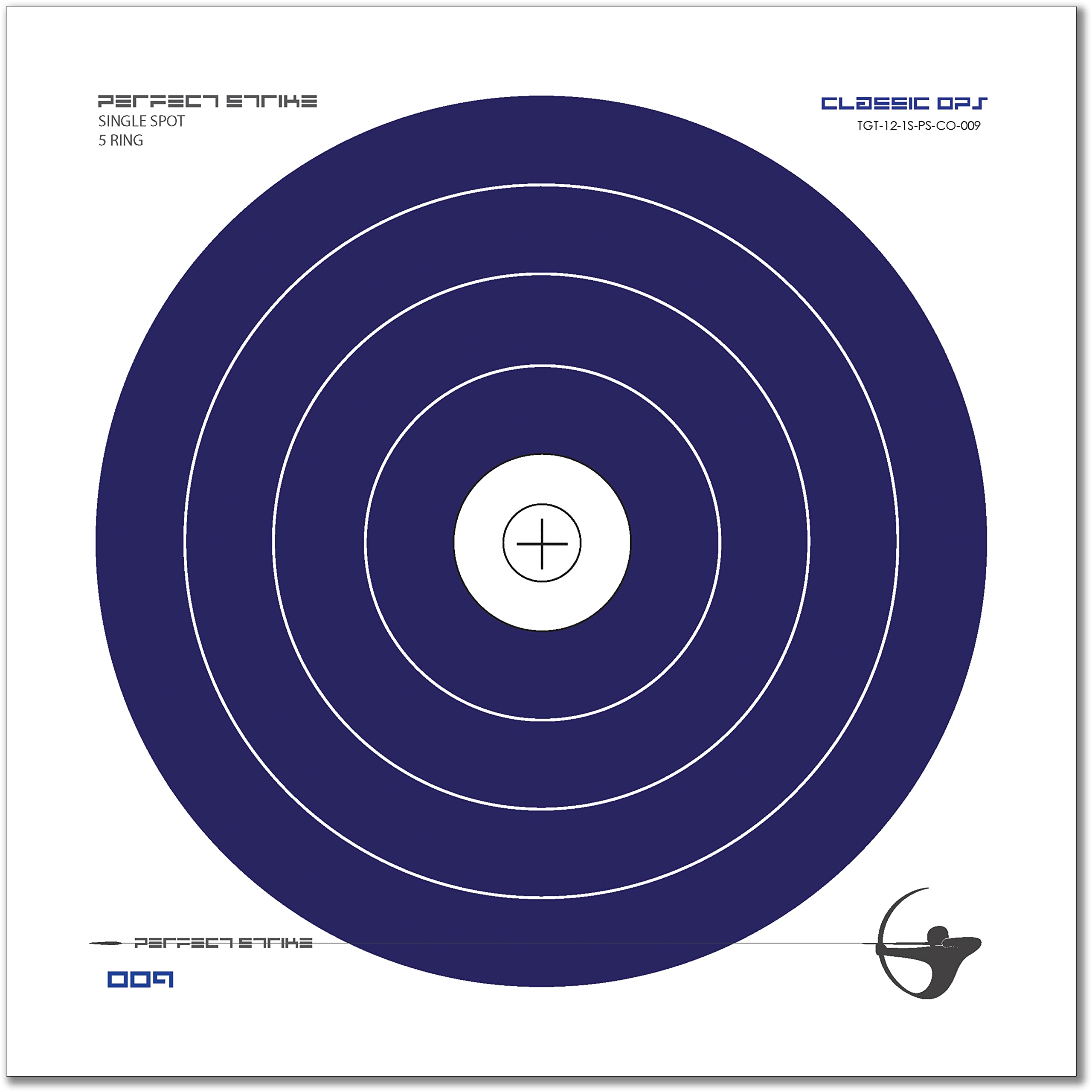 Perfect Strike Archery Targets. Classic OPS No. 000. Archery Paper Targets. Great for Practice in The Backyard or at The Range. (12" x 12" Targets) (12)