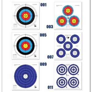 Perfect Strike Archery Targets. Classic OPS No. 000. Archery Paper Targets. Great for Practice in The Backyard or at The Range. (12" x 12" Targets) (12)