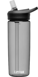 camelbak eddy+ bpa free water bottle, 20 oz, charcoal, .6l