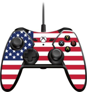 usa wired controller with american flag skin compatible with xbox one