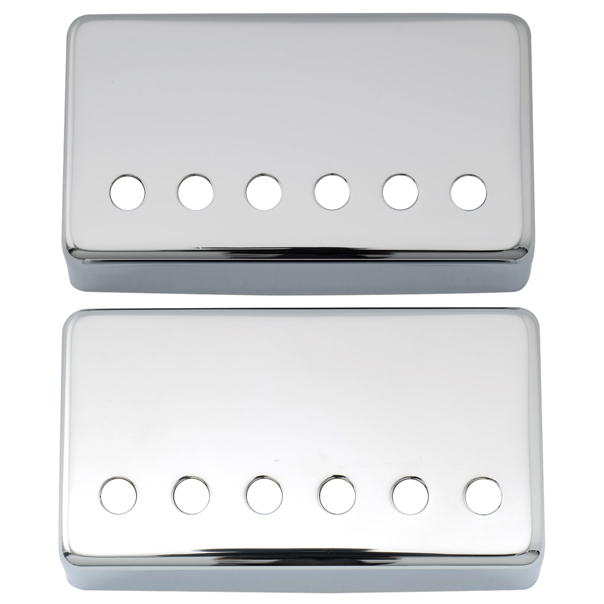 Musiclily 50mm/52mm Guitar Humbucker Pickup Covers Neck Bridge Humbucker Pickup Covers Set for Epiphone Les Paul Electric Guitar, Chrome (Set of 2)