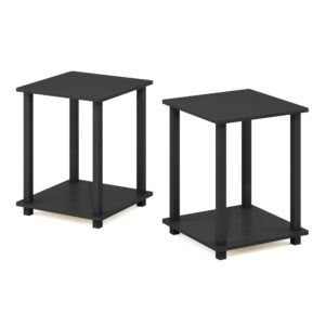 furinno simplistic set of 2 end table, americano/black