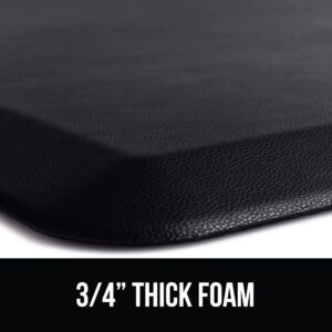 Gorilla Grip Anti Fatigue Cushioned Kitchen Floor Mats, Thick Ergonomic Standing Office Desk Mat, Waterproof Scratch Resistant Pebbled Topside, Supportive Comfort Padded Foam Rugs, 60x20, Black