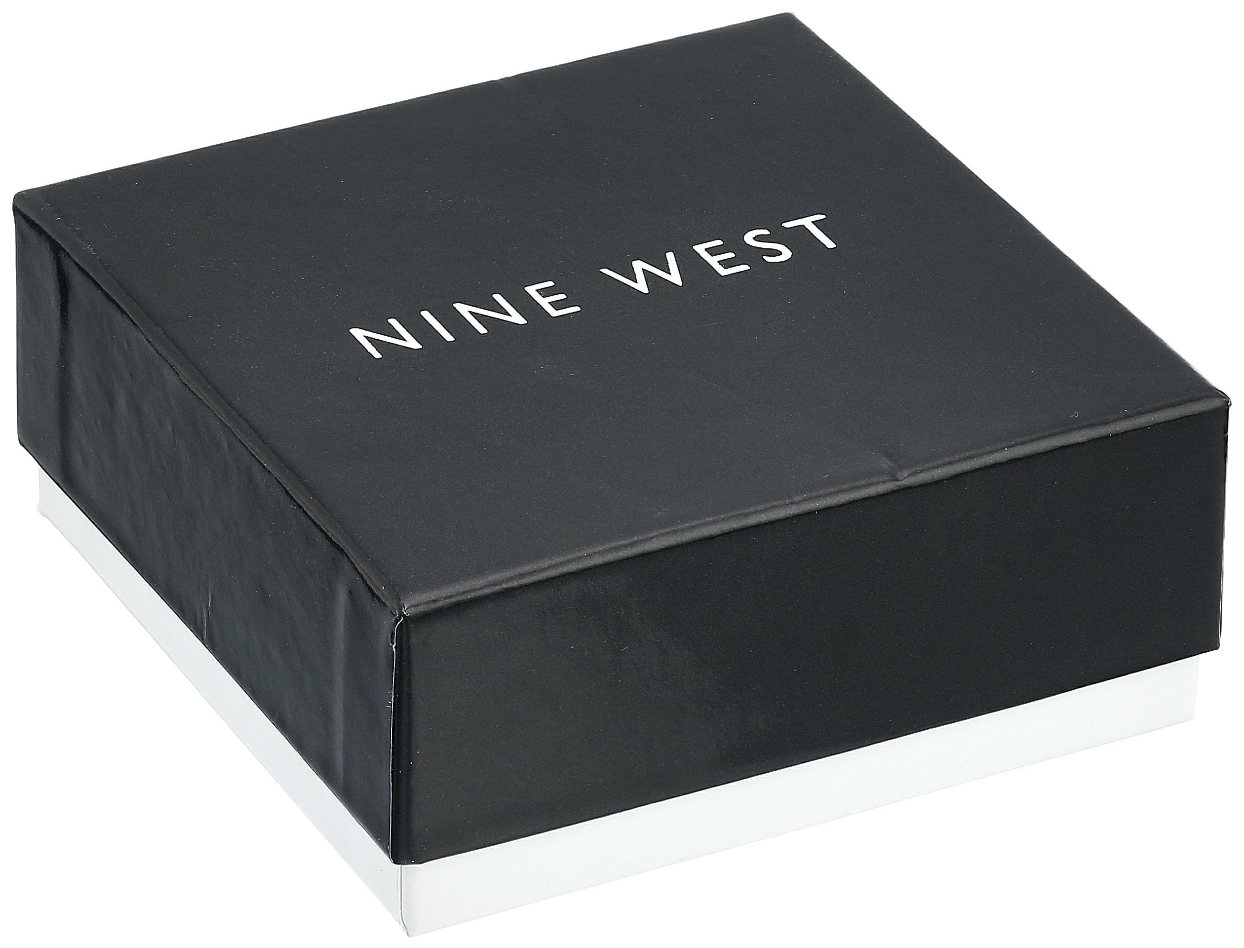 Nine West Women's Boxed Tritone Cross Stretch Bracelet, Size: 0