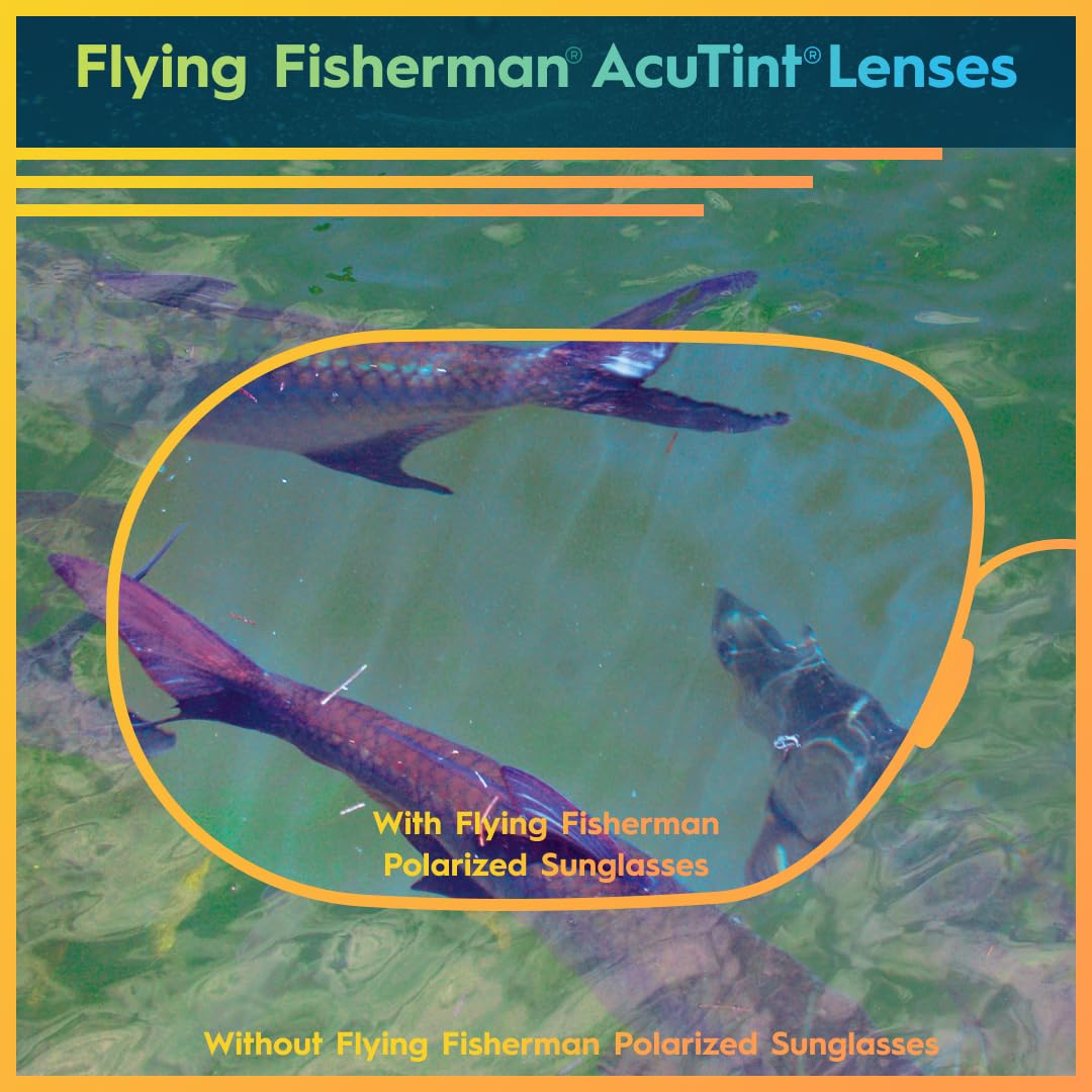 Flying Fisherman Double Header Classic Polarized Sunglasses, Matte Navy Frames/Smoke Lenses, Medium