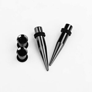 TBOSEN 36 PCS Back Ear Tapers Stretching Kit Stainless Steel Gauges Plugs Tools Set Eyelet 14g-00g