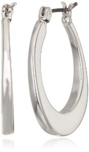 nine west women's silver hoop earrings