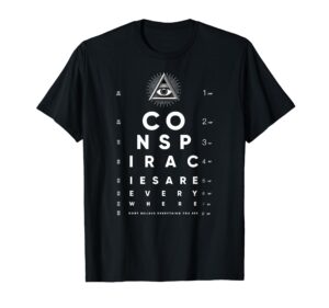 shane dawson all-seeing eye chart conspiracy t-shirt t-shirt