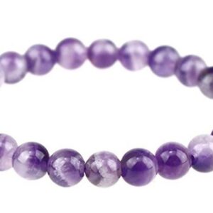 Adabele Real Natural Purple Amethyst Bracelet 7.5 inch Stretch Gemstone Beaded Bracelet Chakra Healing Crystal Stone Jewelry Women Men Mom Gift (Unisex) GB8-B16