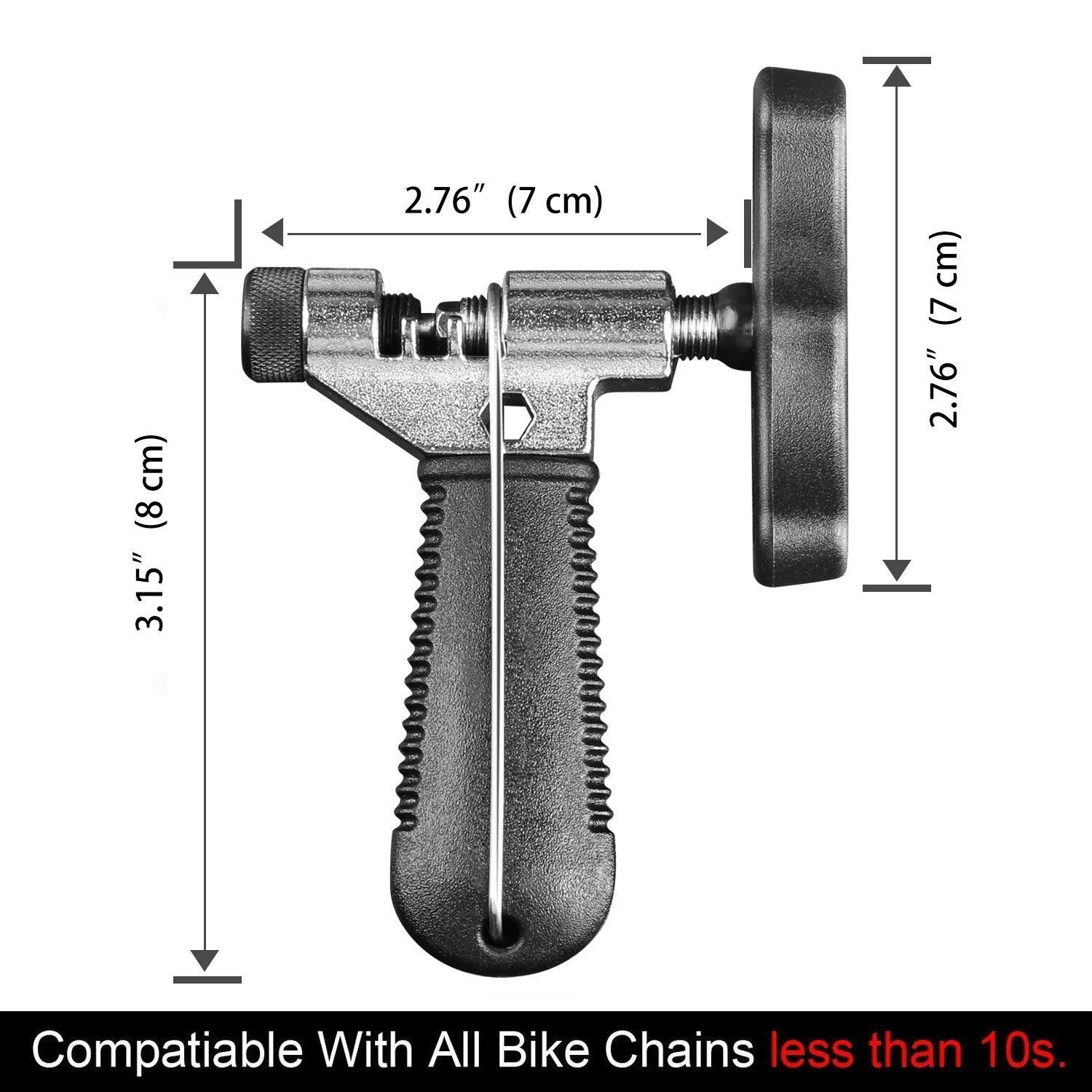 Oumers Bike Chain Tool, Reliable Hardwearing Bicycle Chian Breaker Splitter Chain 7 8 9 10 Speed Link Break Removal - Essential Bicycle Repair Tool Road Mountain Bikes