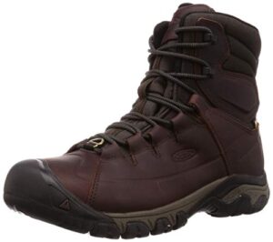 keen mens targhee lace high polar waterproof insulated snow boots, cocoa/mulch, 10.5 us