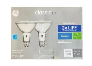 ge classic 2-pack 75 w equivalent dimmable warm white par30 shortneck led light fixture light bulbs