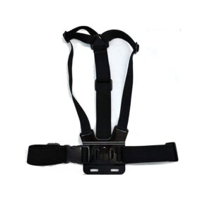 navitech adjustable elastic body chest strap mount belt harness compatible with the veho muvi k2 pro action camera