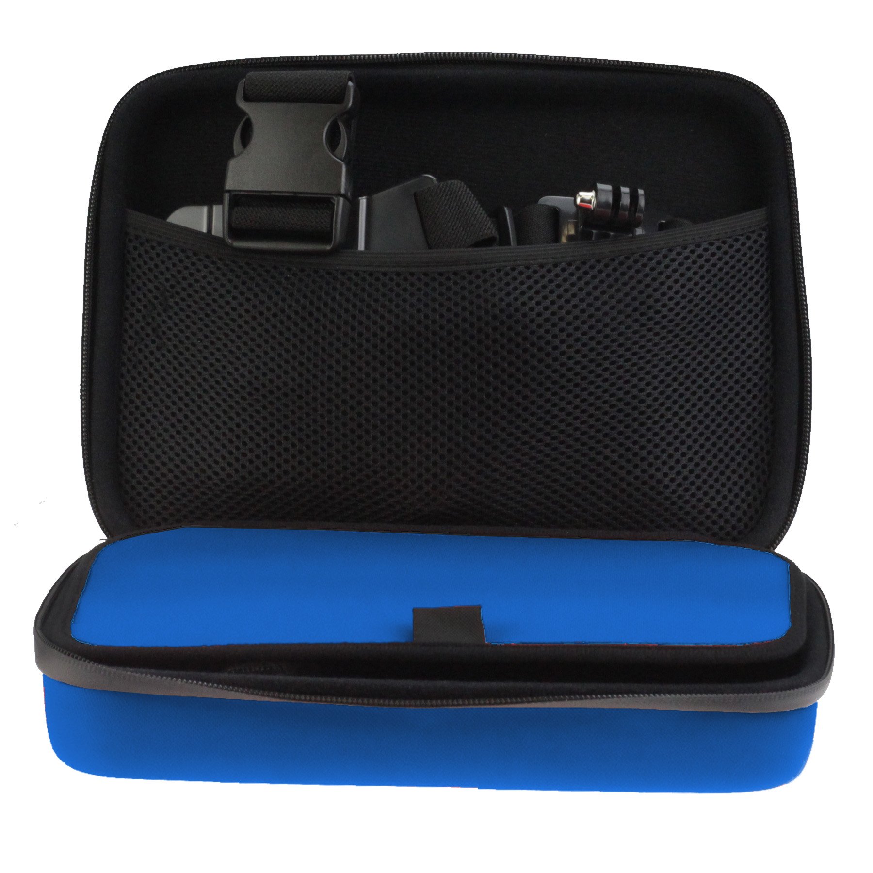 Navitech Blue Heavy Duty Rugged Hard Case/Cover Compatible with The Veho Muvi K2 pro Action Camera