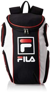 fila heritage tennis backpack, black, one size