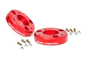 rough country 2" leveling kit for 2014-2024 ford f-150 | anodized red - 569red