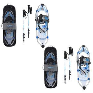 yukon charlie's advanced 8 x 21 inch womens snowshoe kit w/ poles & bag (2 pack)