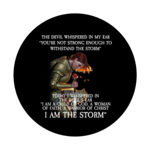 I am the storm woman PopSockets PopGrip: Swappable Grip for Phones & Tablets