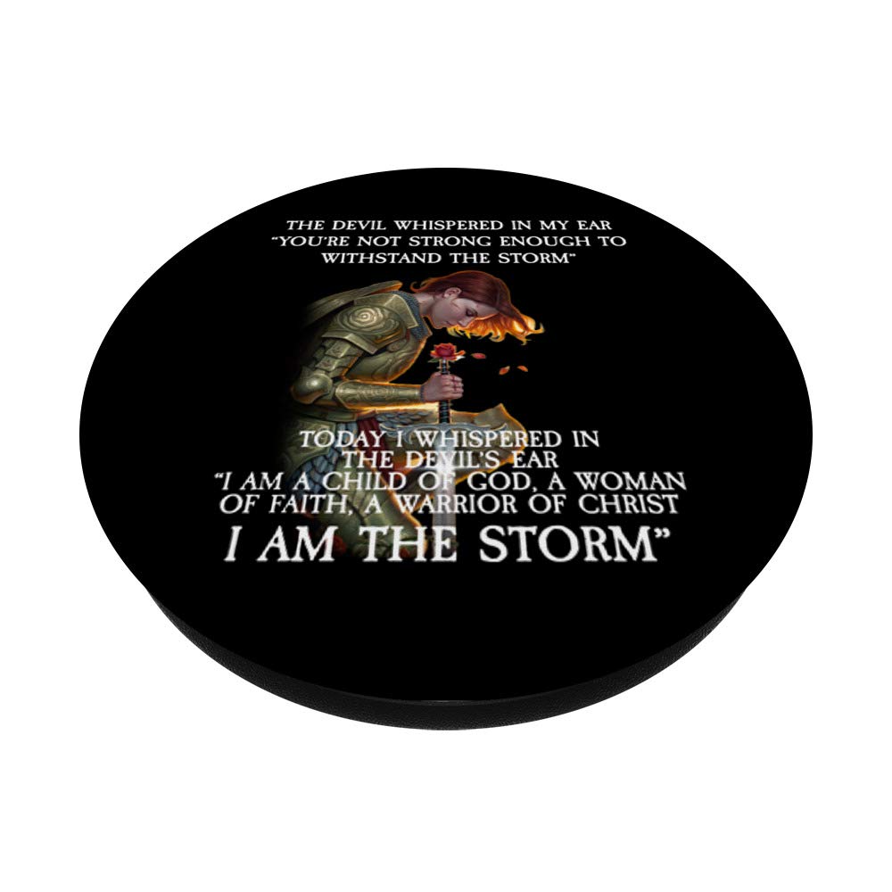 I am the storm woman PopSockets PopGrip: Swappable Grip for Phones & Tablets