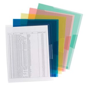 smead organized up poly translucent project jacket, letter size, assorted colors, 10 per pack (85752)