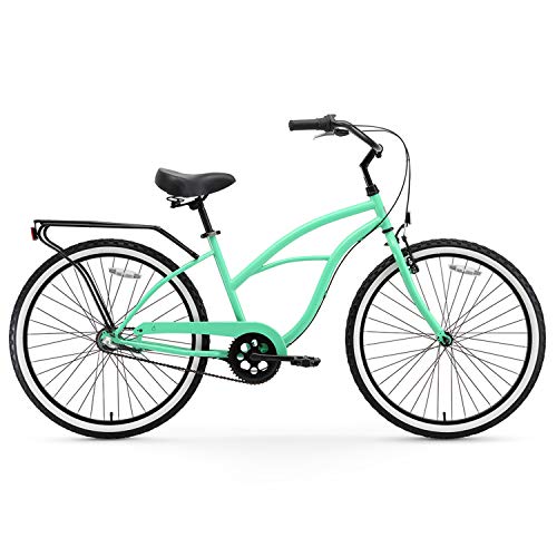 sixthreezero Around The Block Women's Beach Cruiser Bike, Hybrid Bicycle with Rear Rack