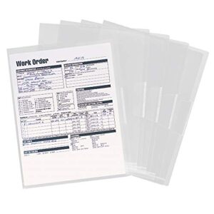 smead organized up poly translucent project file jacket, letter size, clear, 10 per pack (85753)