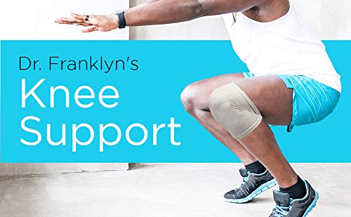 Dr. Franklyn's Knee Support - Easy Use Elastic Sports Compression Sleeves - Quick Injury Recovery & Pain Relief - for Men & Women