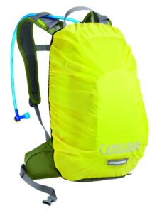 camelbak hydration pack reflective rain cover, yellow, small/medium