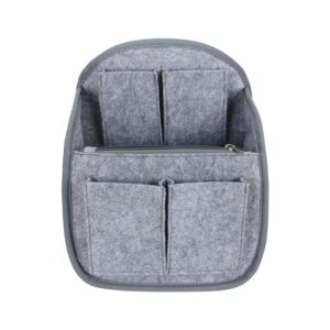 luxja mini backpack organizer, small felt organizer insert for backpack, gray