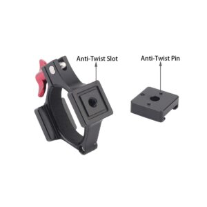 AFVO Ring Hot Shoe Adapter for DJI om 4 (Osmo Mobile 4), Osmo Mobile 3, Osmo Mobile 2 and Osmo Mobile 1, Adapter for Microphone and Light