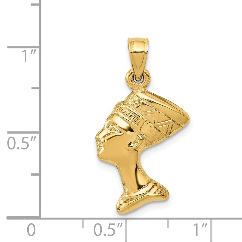 BillyTheTree Jewelry 14K Yellow Gold 3-D Nefertiti Pendant