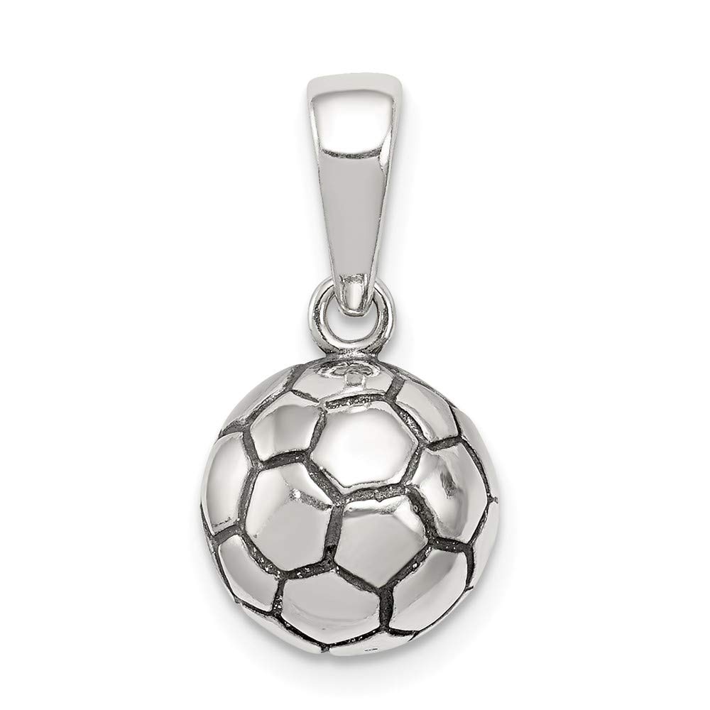 BillyTheTree Jewelry Sterling Silver Antiqued Soccer Ball Pendant