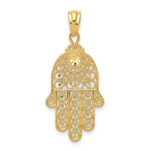 billythetree jewelry 14k yellow gold hand of god pendant