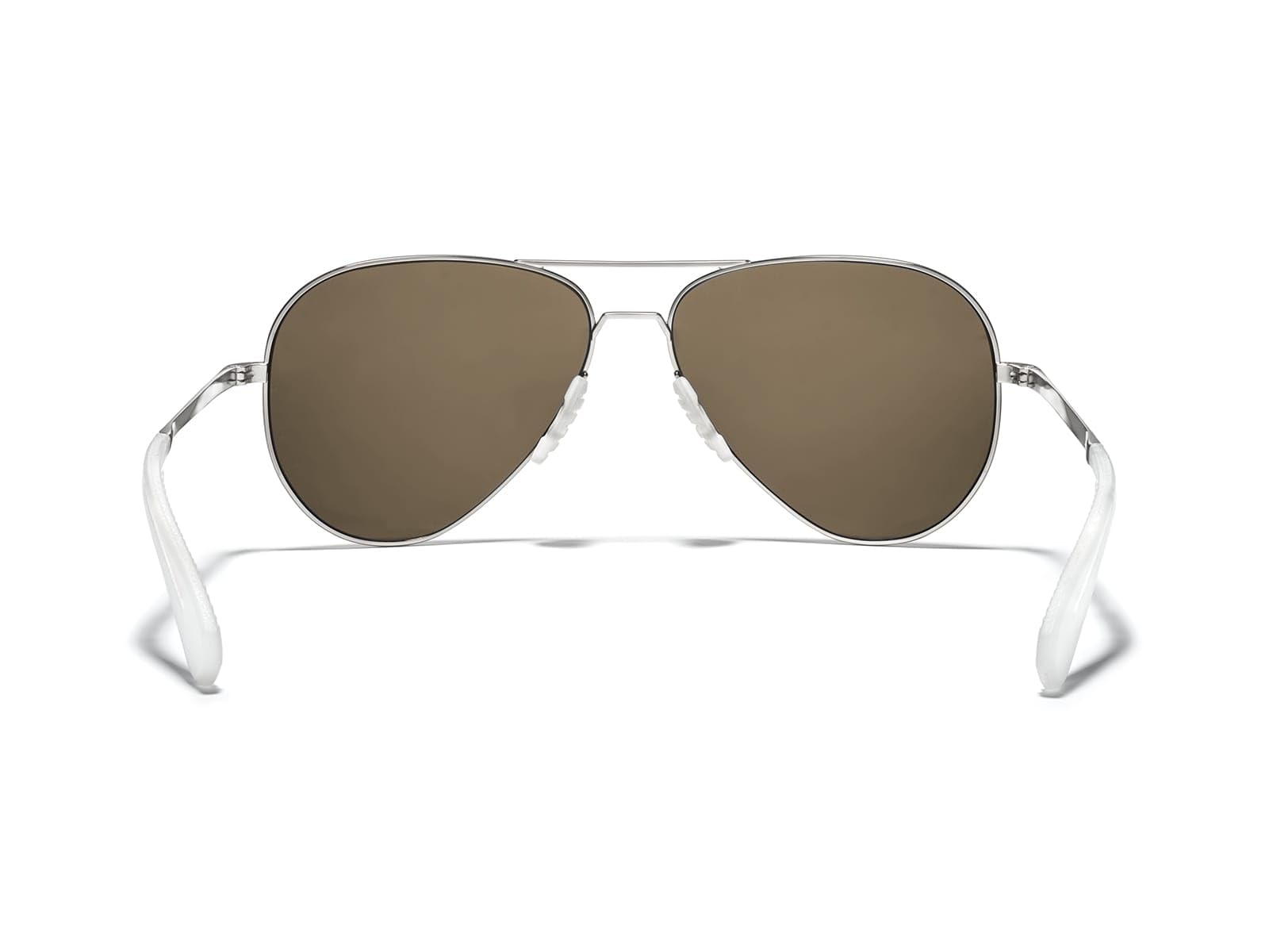 ROKA Phantom Performance Aviator Non-Polarized Sunglasses for Men and Women - Silver Frame - Dark Artic Mirror Lens