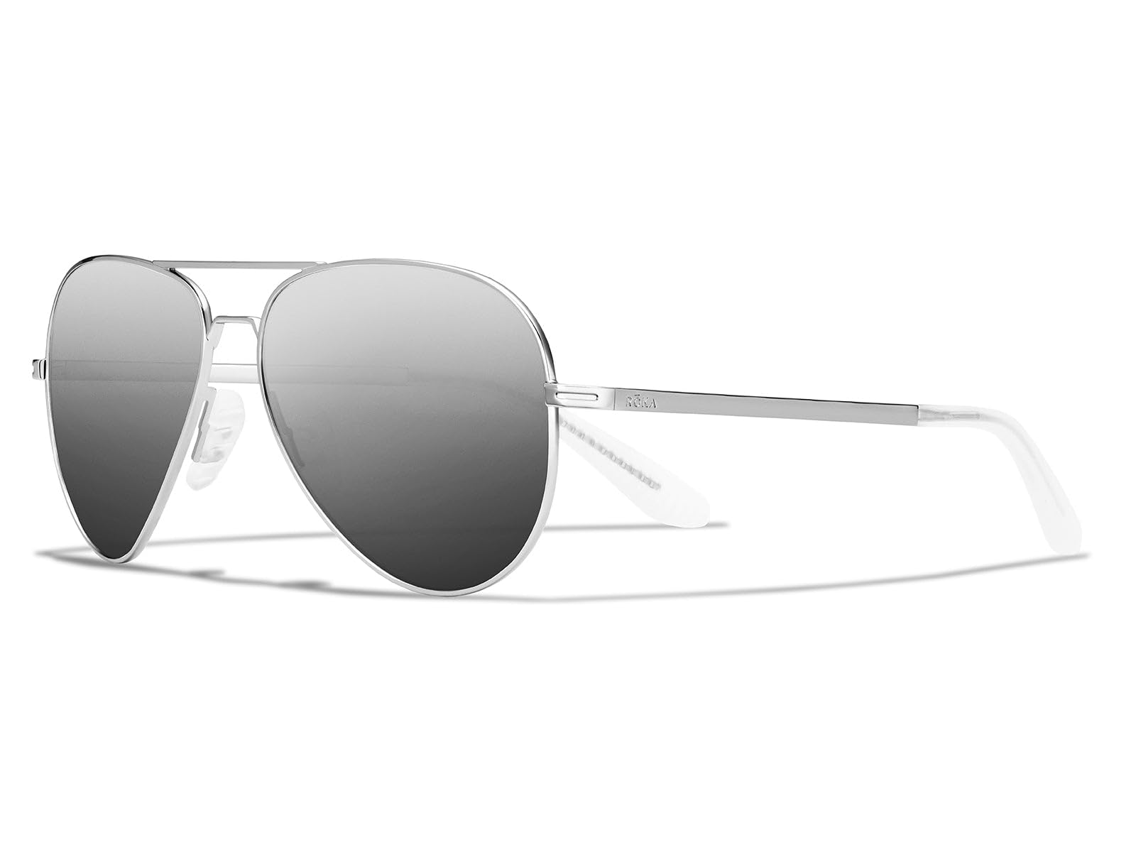 ROKA Phantom Performance Aviator Non-Polarized Sunglasses for Men and Women - Silver Frame - Dark Artic Mirror Lens