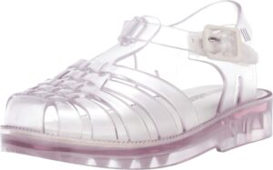 mini melissa baby-girl's mini possession bb slipper, clear, 8 medium us toddler