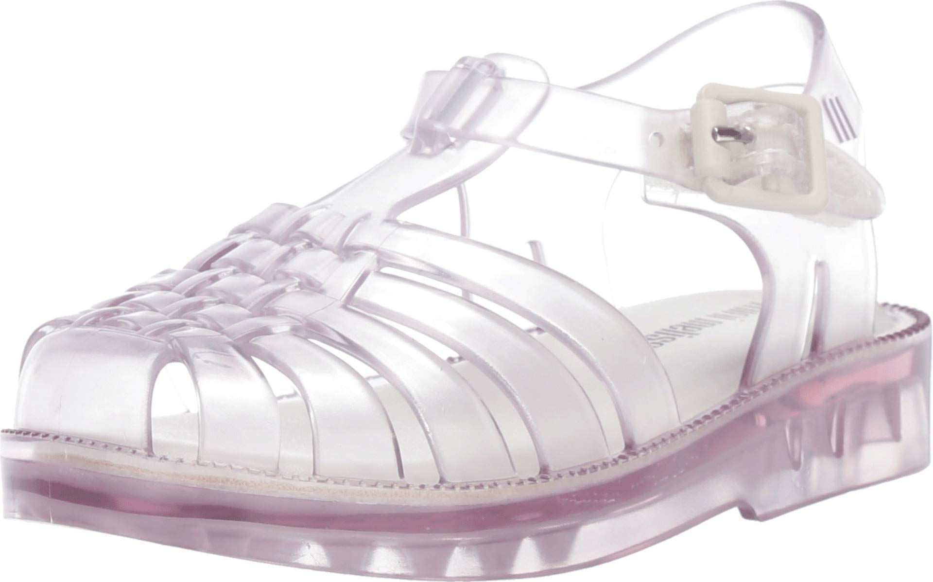 Mini Melissa Baby-Girl's Mini Possession BB Slipper, Clear, 8 Medium US Toddler