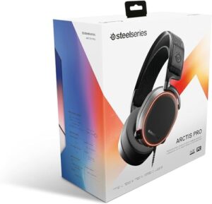 steelseries arctis pro high fidelity gaming headset - hi-res speaker drivers - dts headphone:x v2.0 surround for pc (renewed)