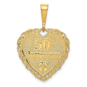 billythetree jewelry 14k yellow gold 50th anniversary charm