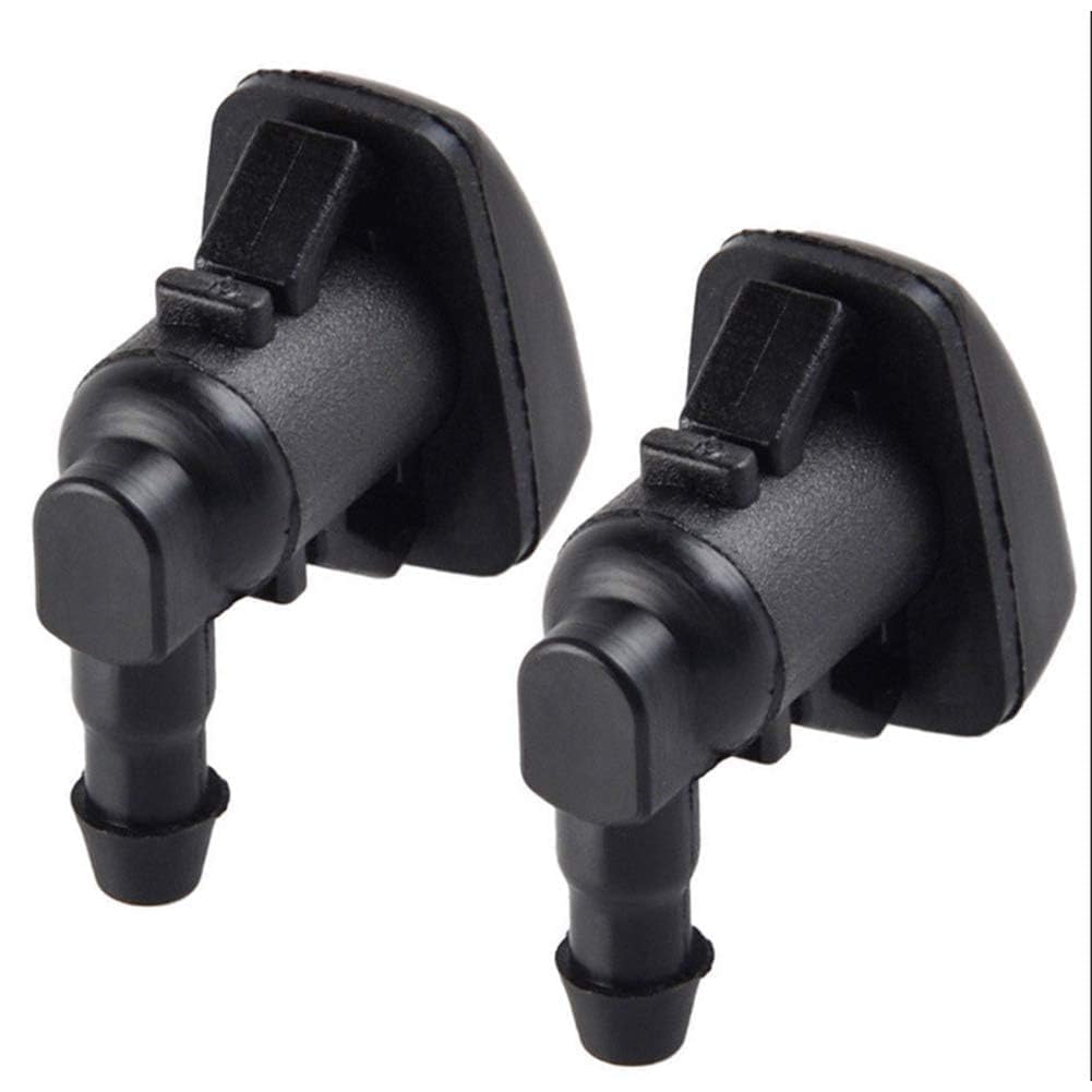 Cheriezing 2 Pcs Front Windshield Washer Nozzles Wiper Spray Kit Single Hole Compatible for 2008 2009 2011 Ford Focus, 2007-2011 Edge, 2007-2010 Lincoln MKX # 8S4Z17603AA